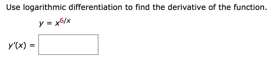 Solved Use logarithmic differentiation to find the | Chegg.com