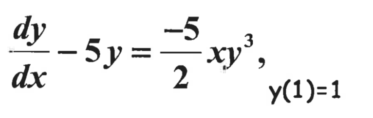 Solved dxdy−5y=2−5xy3,y(1)=1 | Chegg.com