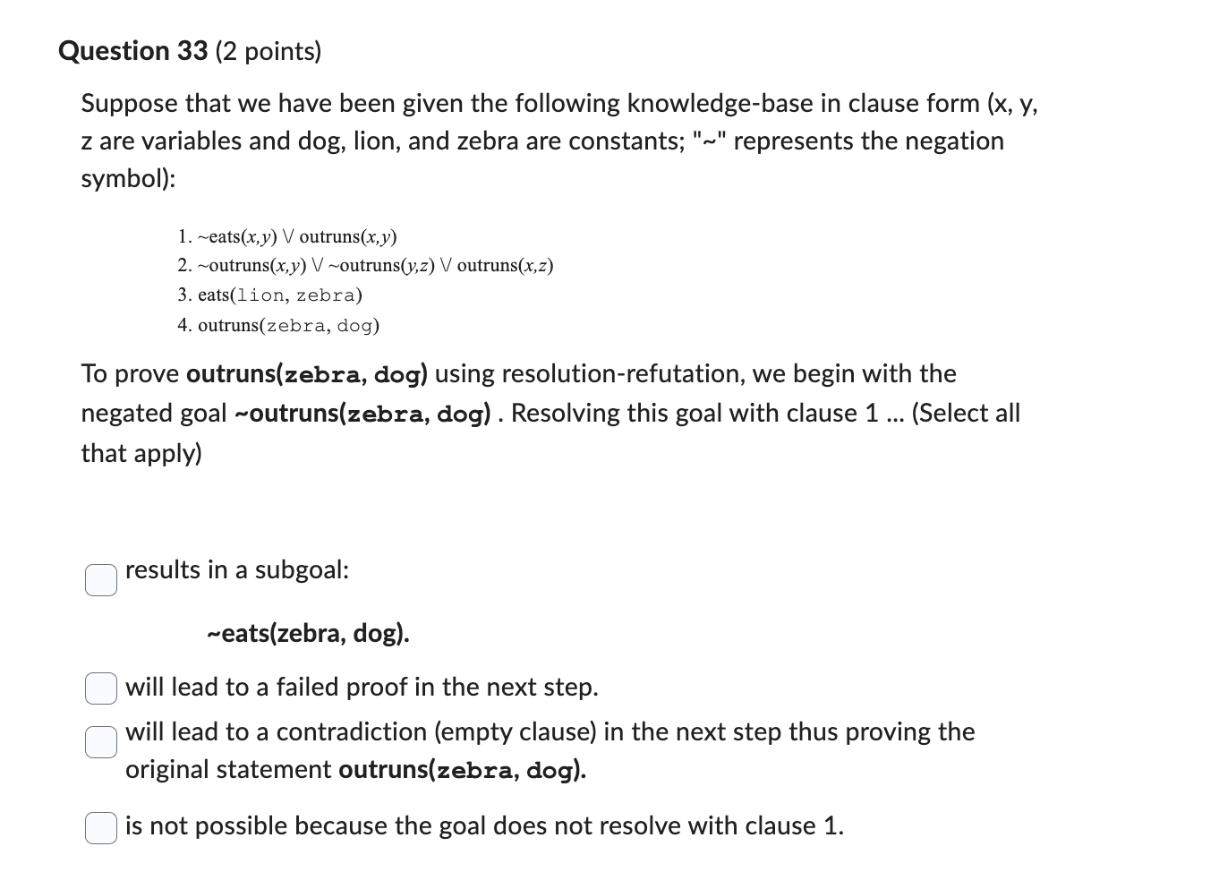 Solved Question 33 (2 points) Suppose that we have been | Chegg.com