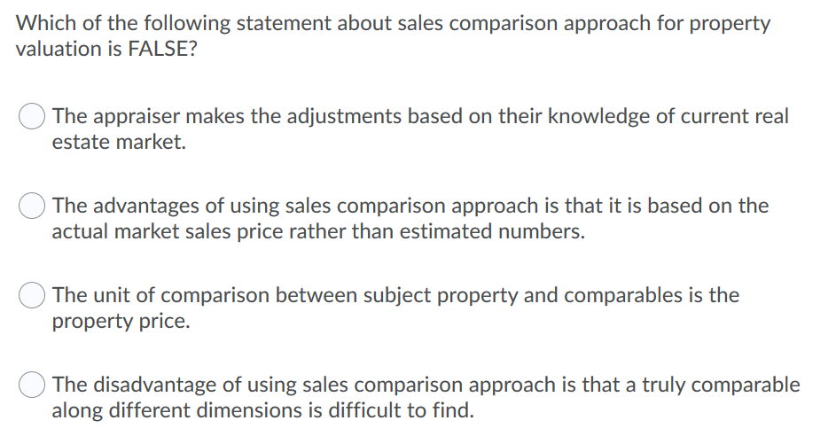Solved Which of the following statement about sales | Chegg.com