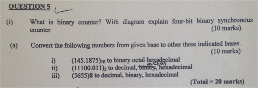 Solved QUESTION 5 What is binary counter? With diagram | Chegg.com