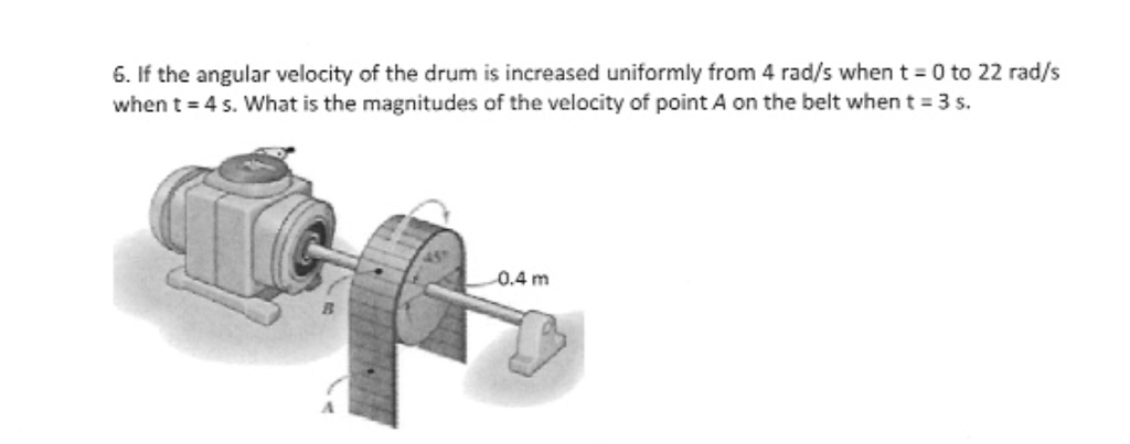 Solved 6. If the angular velocity of the drum is increased | Chegg.com