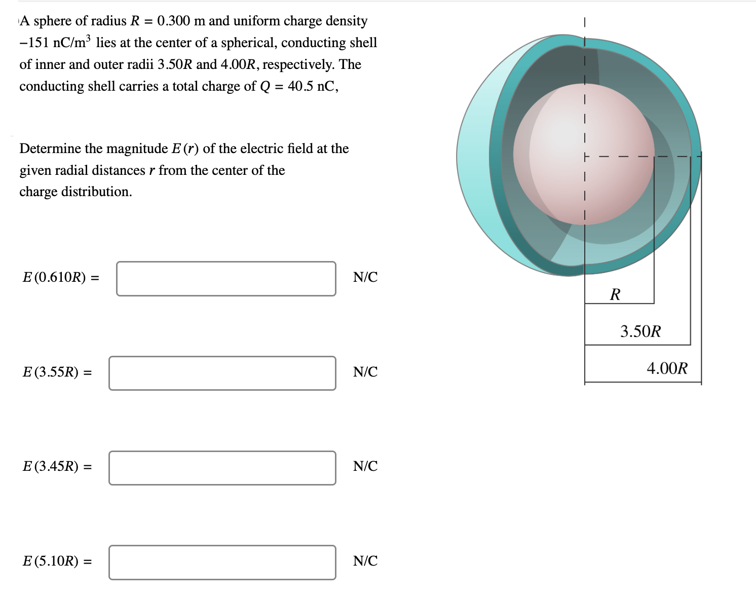 Solved Determine The Magnitude E R ﻿of The Electric Field