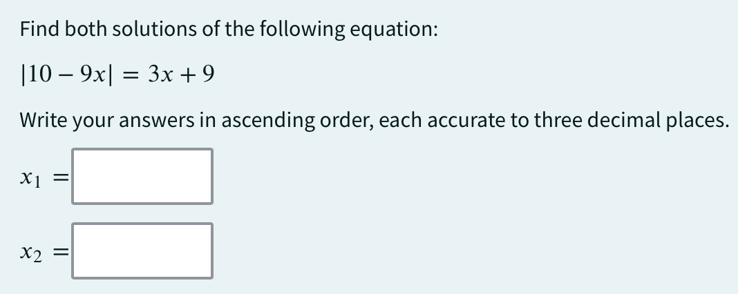 Solved Find both solutions of the following | Chegg.com