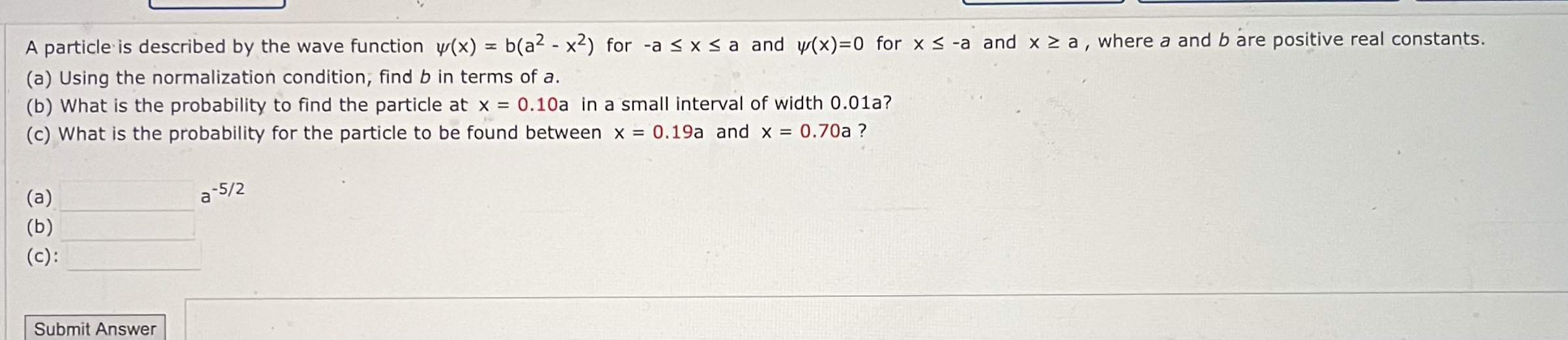Solved A particle is described by the wave function | Chegg.com