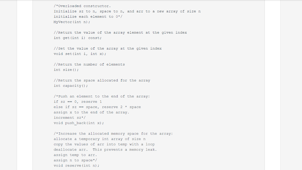 Solved 12.12 Assignment Part 2: MyVector You will use | Chegg.com