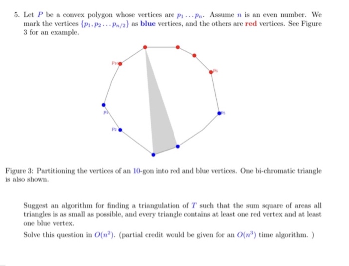 Solved Let P be a convex polygon whose vertices are | Chegg.com