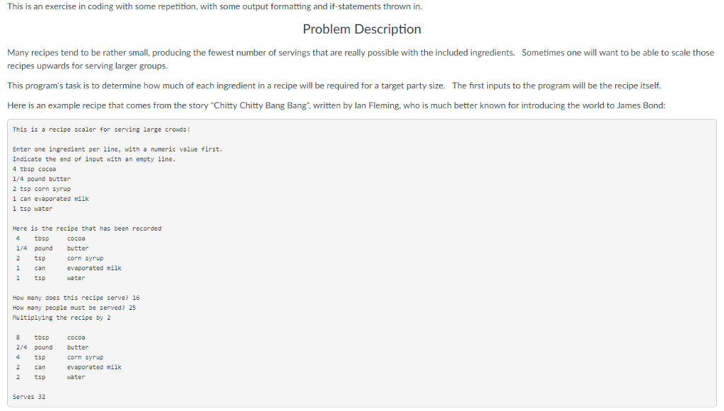 Solved This is an exercise in coding with some repetition, | Chegg.com