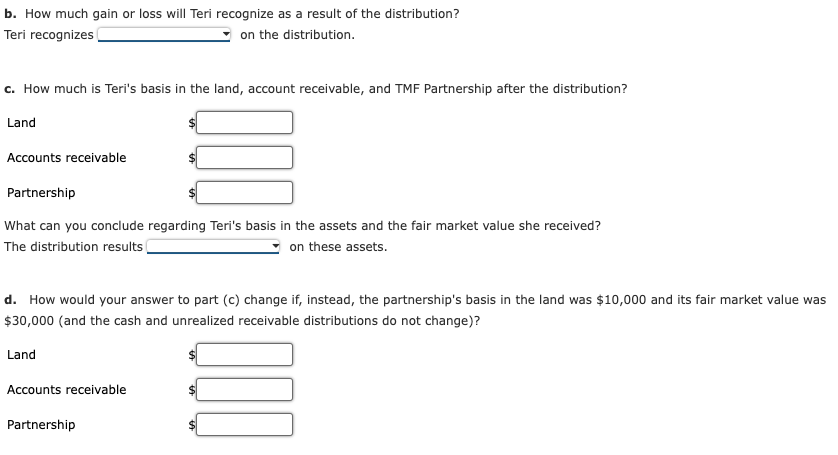 Solved Problem 11-24 (LO. 3) When Teri's outside basis in | Chegg.com