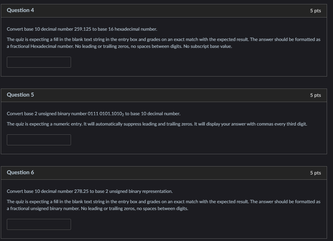Solved Convert base 10 decimal number 259.125 to base 16 | Chegg.com