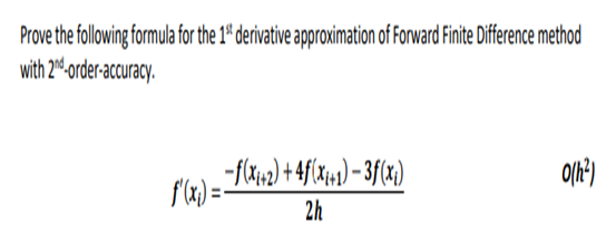 Solved Prove the following formula for the 1" derivative | Chegg.com