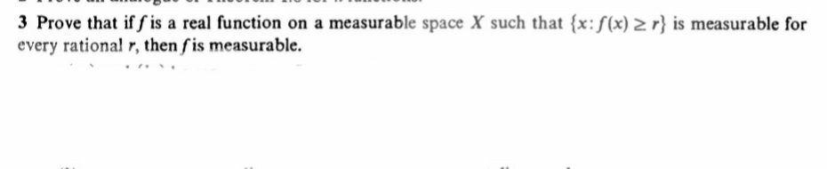 Solved 3 Prove that if is a real function on a measurable | Chegg.com