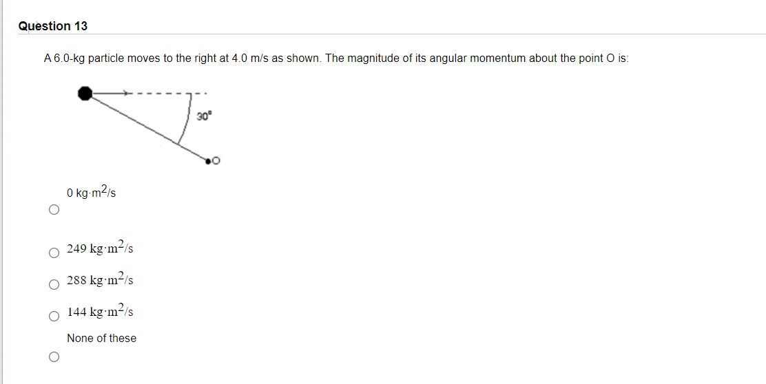 Solved Question 13 A 6.0-kg particle moves to the right at | Chegg.com