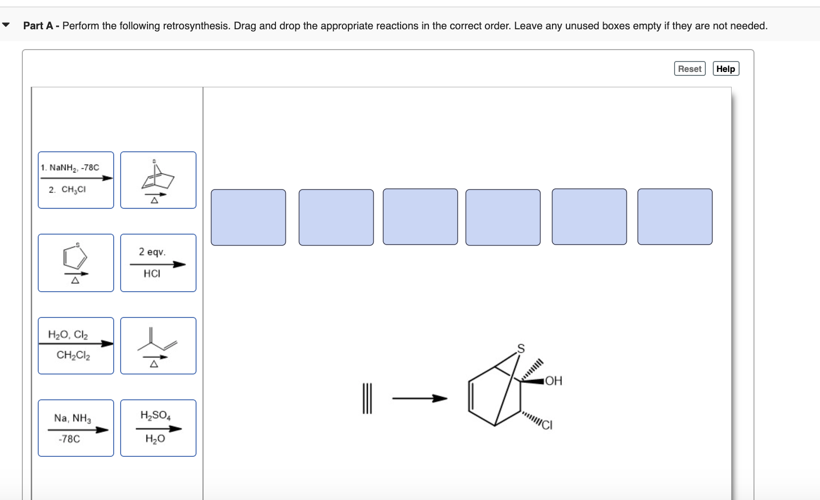 Solved Part A - Perform the following retrosynthesis. Drag | Chegg.com