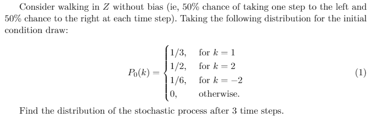 Solved walking in Z = random walk on the integer points of | Chegg.com
