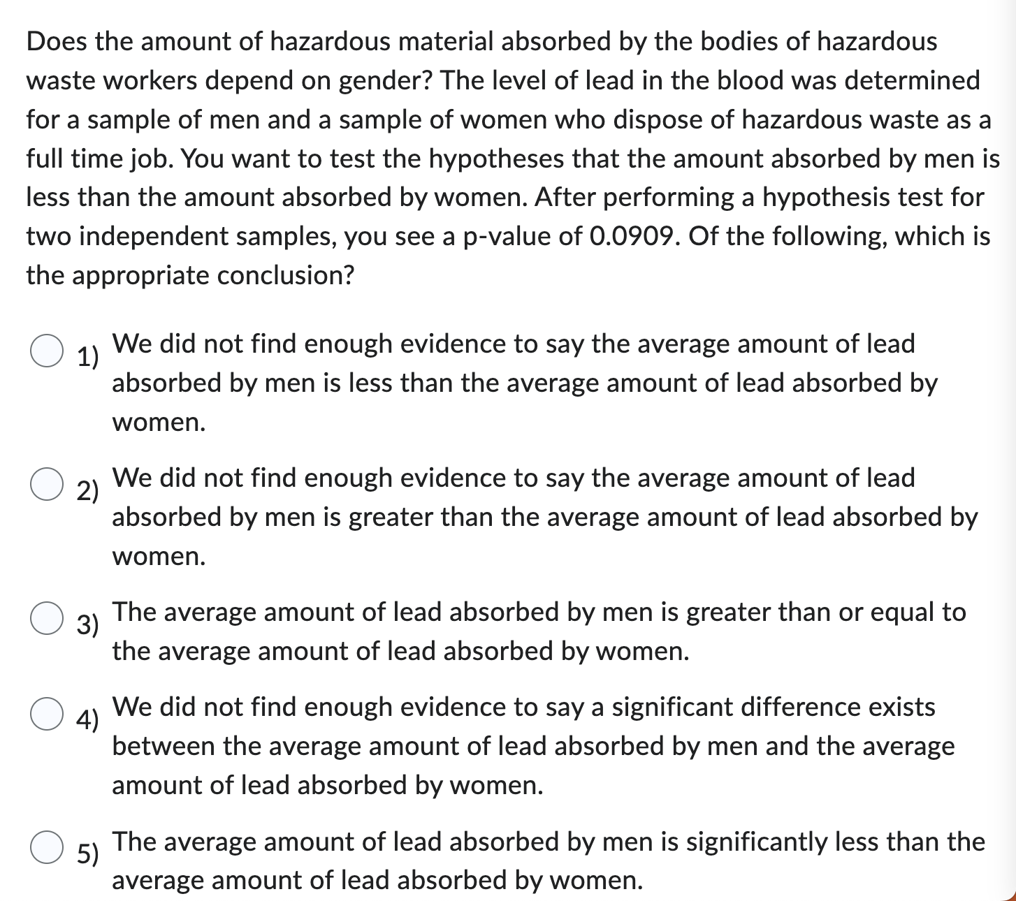 Solved Does the amount of hazardous material absorbed by the | Chegg.com