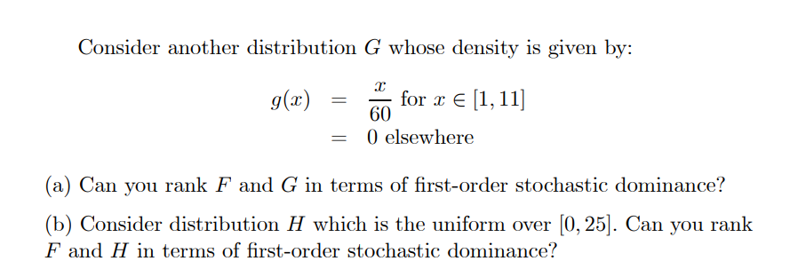 Solved 4. (i) Consider the following distribution F whose | Chegg.com