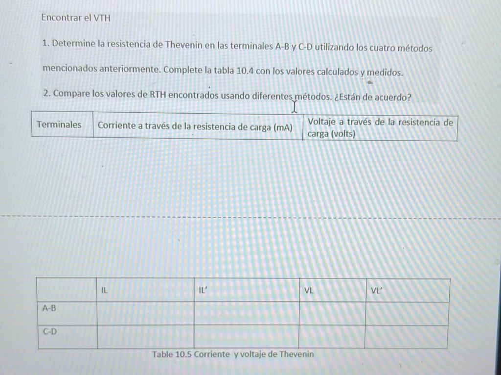 Solved Method 1 Calculation and measurement of RTH) There | Chegg.com