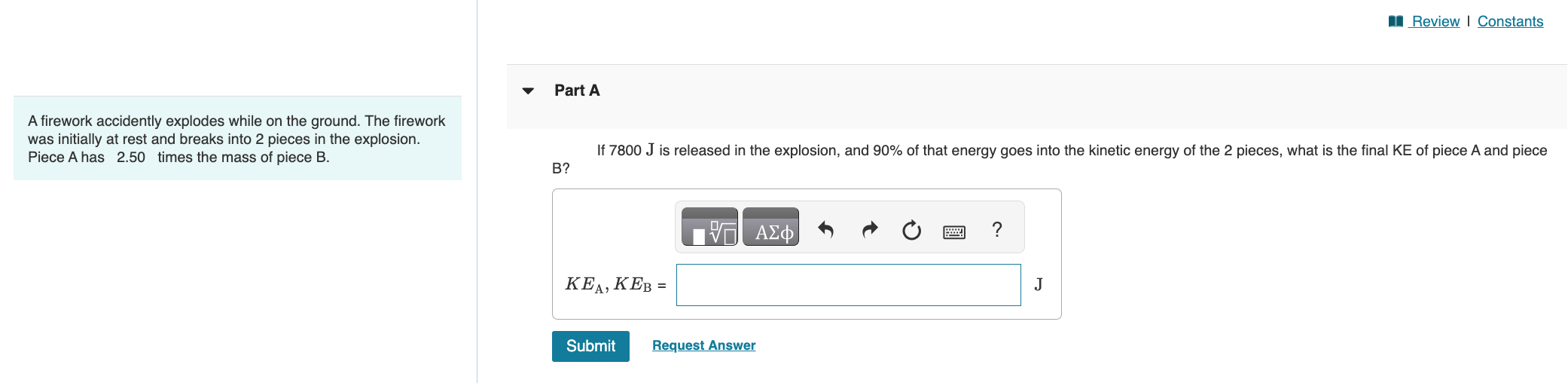 Part AA firework accidently explodes while on the | Chegg.com