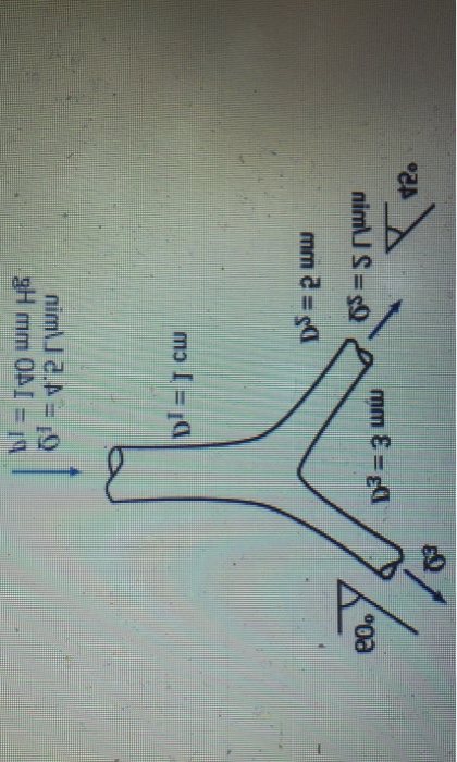 Solved The branching of a blood vessel is shown. Blood at a | Chegg.com
