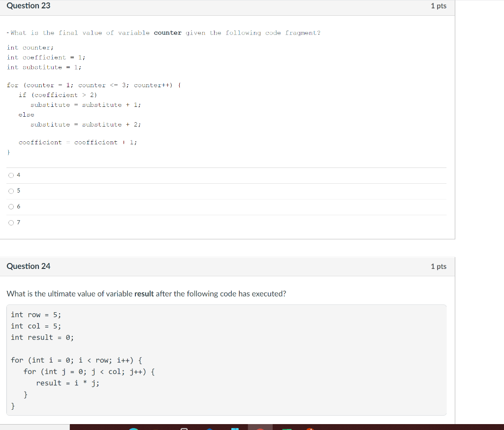 Solved Which of the following code fragments replicates the | Chegg.com