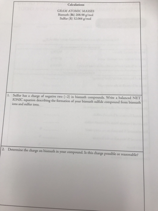 Solved GRAVIMETRIC ANALYSIS: DETERMINATION OF THE EMPIRICAL | Chegg.com