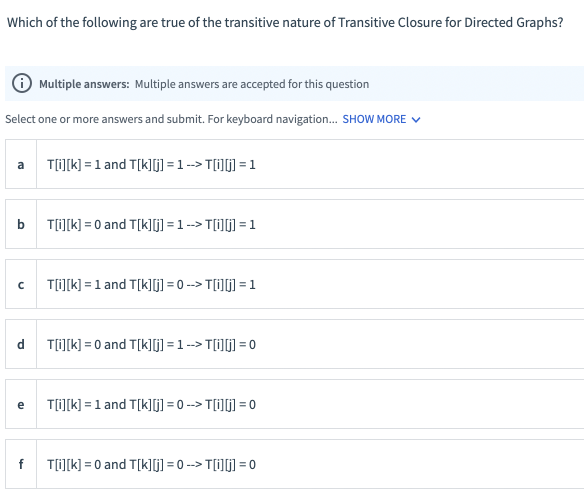 Solved Which of the following are true of the transitive | Chegg.com
