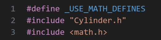 Solved Fill out Cylinder.cpp to implement the functions | Chegg.com