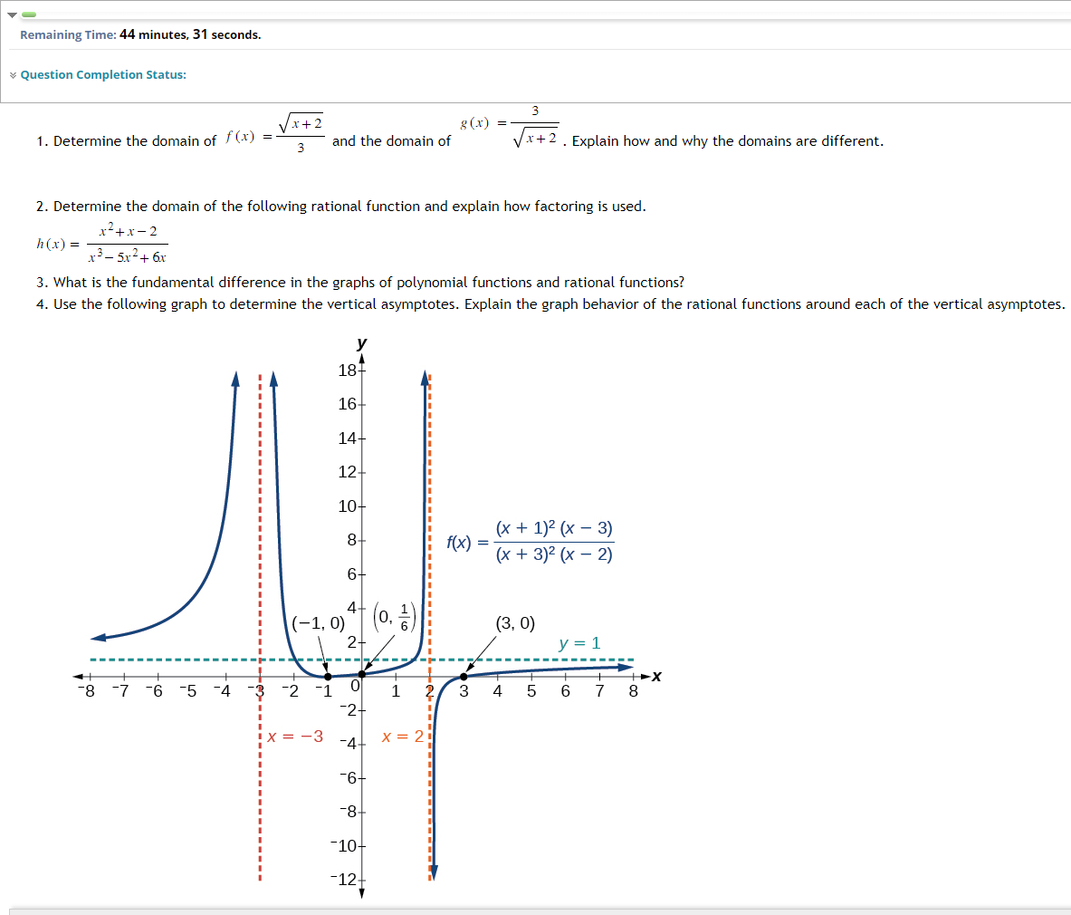 Solved 1. Determine the domain of f(x)=3x+2 and the domain | Chegg.com