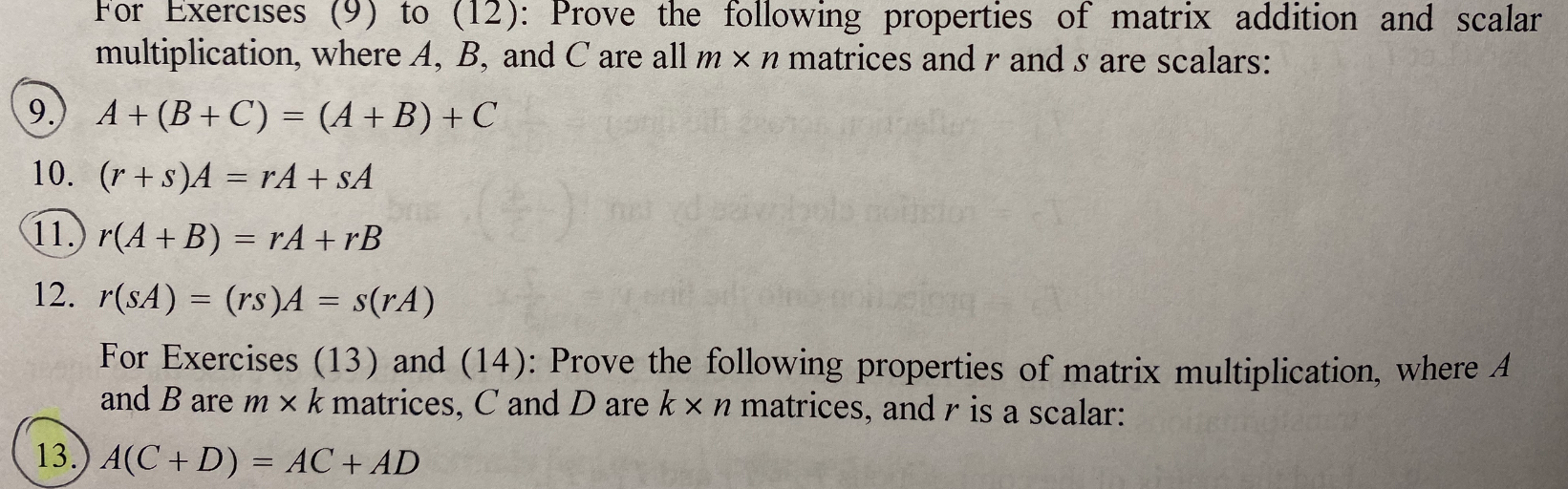 Solved For Exercises (9) to (12): Prove the following | Chegg.com