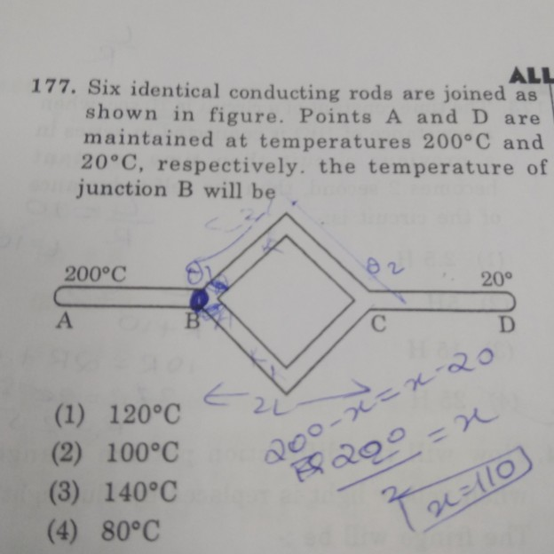 Solved ALL 177. Six identical conducting rods are joined as | Chegg.com