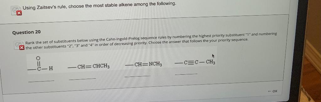 Solved Using Zaitsev's rule, choose the most stable alkene | Chegg.com