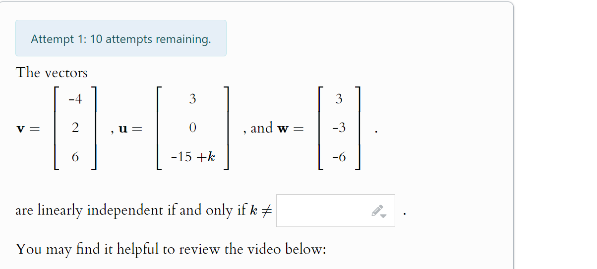 Solved Attempt 1: 10 ﻿attempts remaining.The | Chegg.com