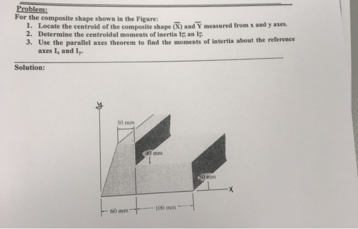 Solved Problem: For the composite shape shown in the Figure: | Chegg.com