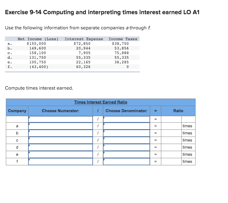 Solved Exercise 9-14 Computing and interpreting times | Chegg.com