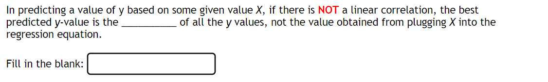 Solved In predicting a value of v based on some given value | Chegg.com