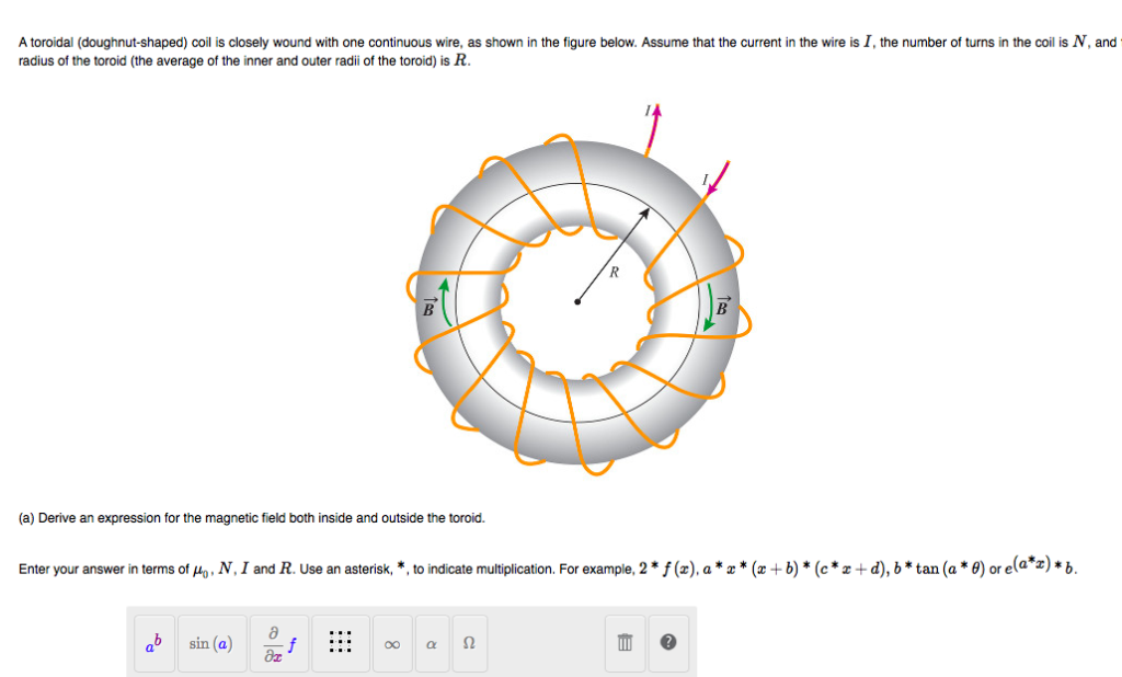 Solved A toroidal (doughnut-shaped) coil is closely wound | Chegg.com