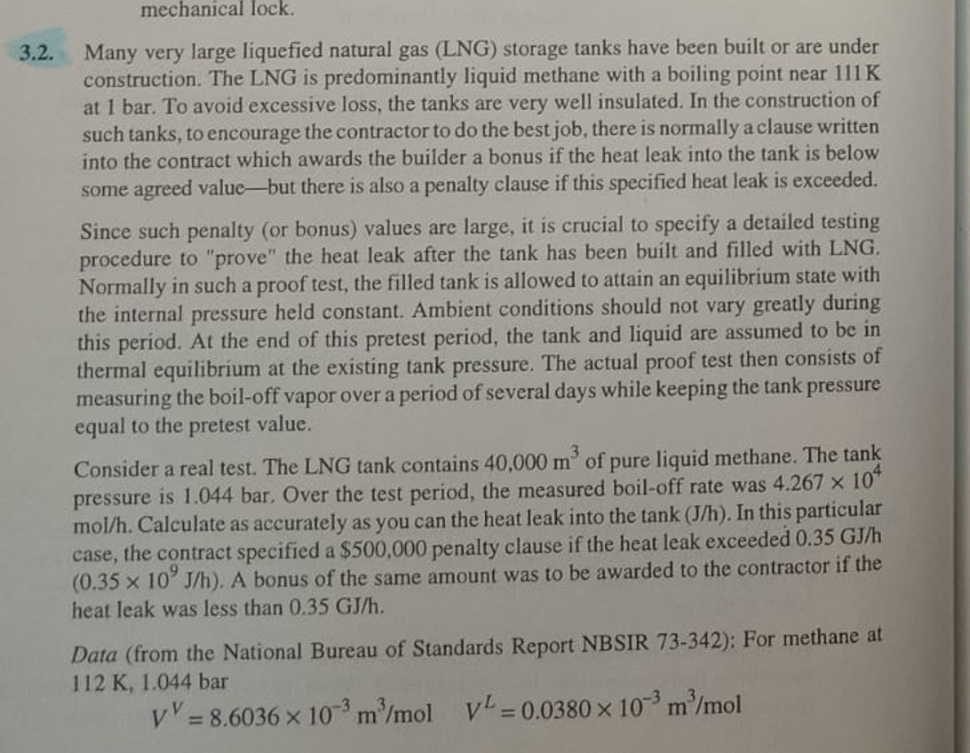 Solved mechanical lock.3.2. ﻿Many very large liquefied | Chegg.com