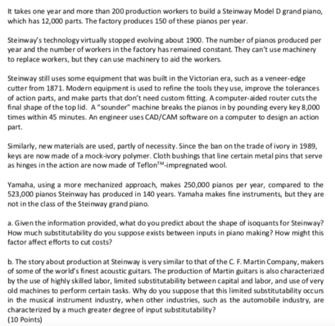 Solved It takes one year and more than 200 production | Chegg.com