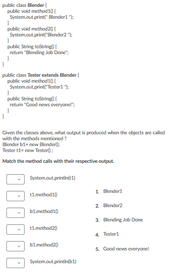 Solved public class Blender { public void method 10 I | Chegg.com