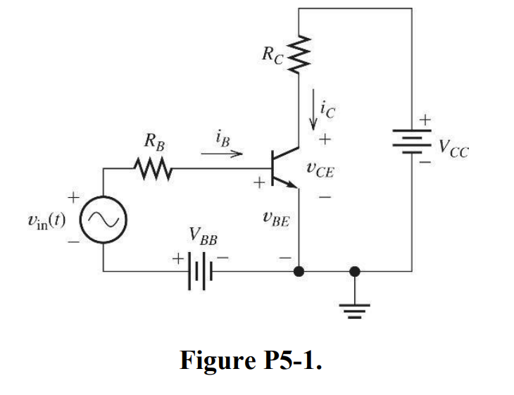 Assume that the circuit of Figure P5-1 ﻿has V(CC)= 10 | Chegg.com