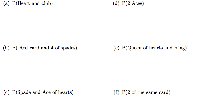Solved Question :If 2 cards are selected from a standard | Chegg.com
