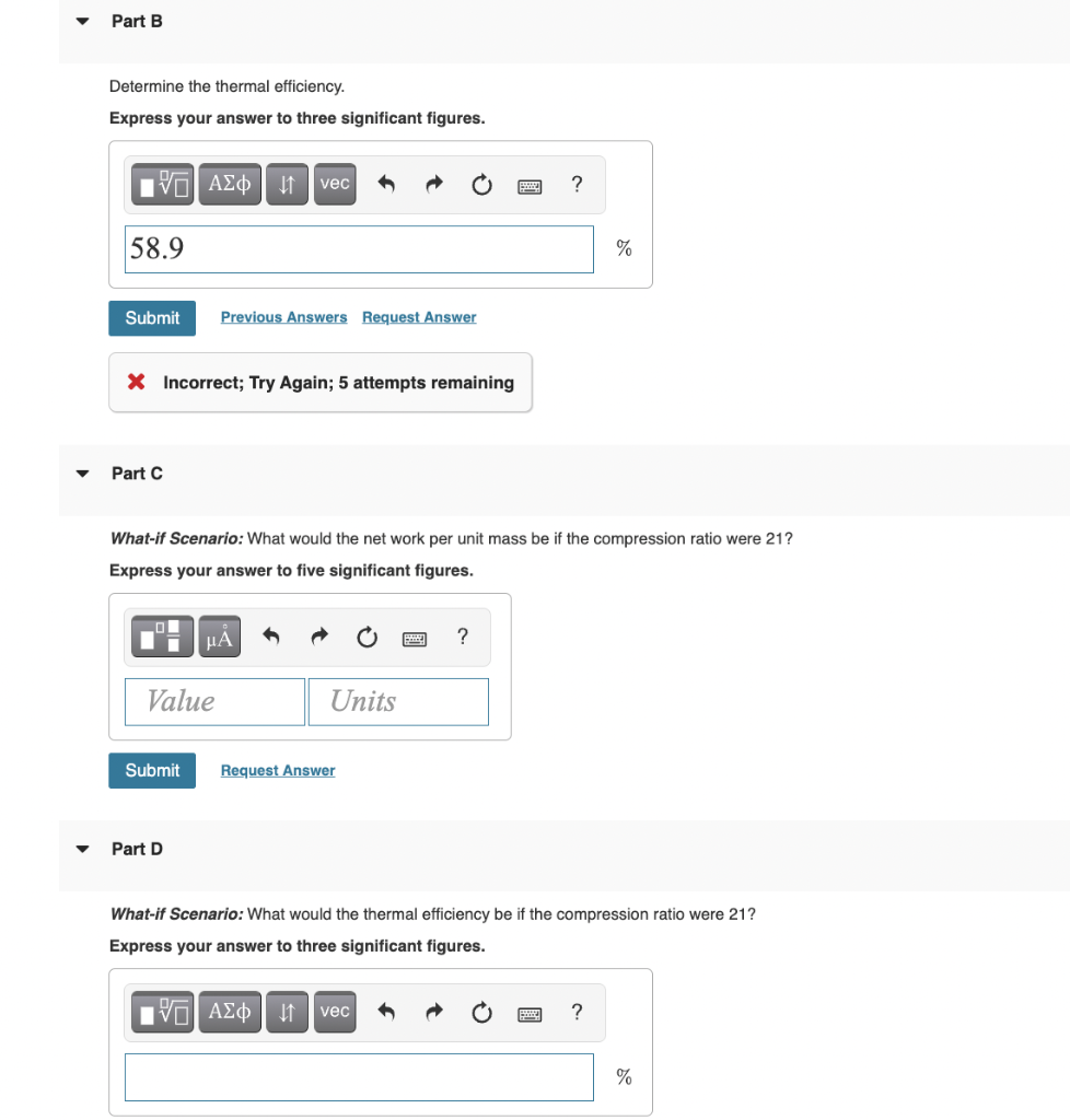 Solved Determine the net work per unit mass (wnet ) per | Chegg.com