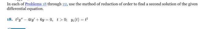 Solved In each of Problems 18 through 22, use the method of | Chegg.com