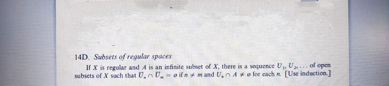 Solved 14D. ﻿Subsets of regular spacesIf x ﻿is regular and A | Chegg.com