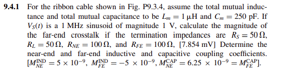 Solved 1 For the ribbon cable shown in Fig. P9.3.4, assume | Chegg.com