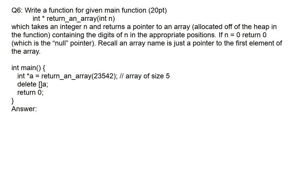 Solved Part I Classes And Dynamic Memory 20pt Q1 