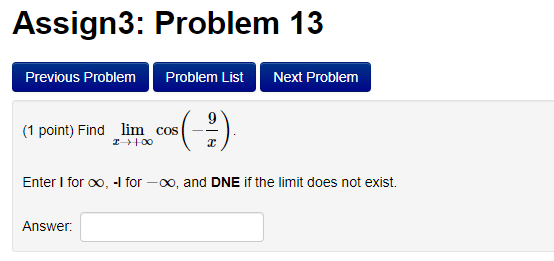 Solved Assign3: Problem 13 Previous Problem Problem List | Chegg.com Solved Assign3: Problem 13 Previous Problem Problem List | Chegg.com