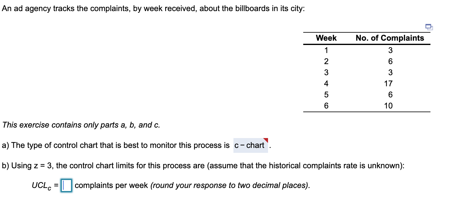 Solved B.) Find UCL and LCL = C.) According to the control | Chegg.com