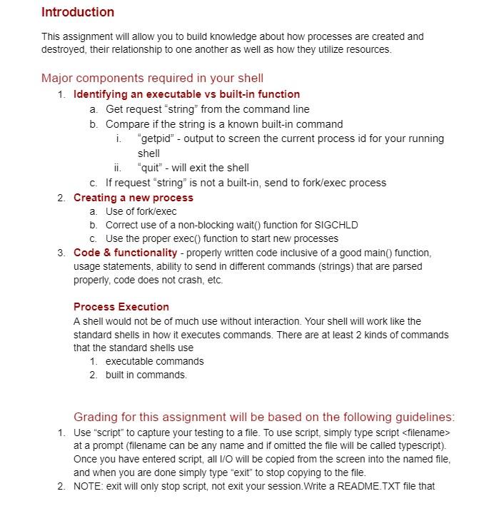 Introduction This assignment will allow you to build | Chegg.com